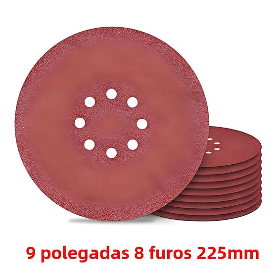 Lixadeira De Parede De 9 Polegadas Com 8 Furos, Lixa Para Carpintaria ...
