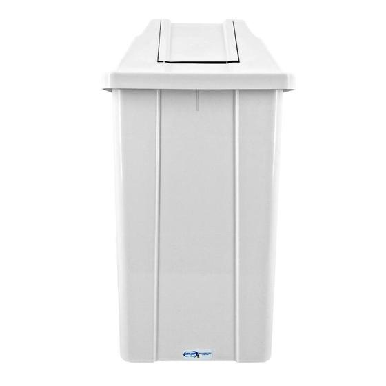 Lixeira com Tampa Basculante Branca Q25 25 Litros JSN - Lixeira e Cesto ...