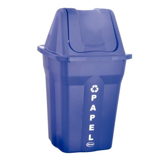 Lixeira Com Tampa Basculante Papel Resistente 60 Litros - Plásticos ...