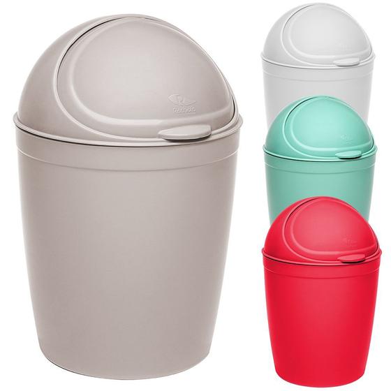 Lixeira de pia redonda de plastico com tampa colors 5l - NACIONAL ...