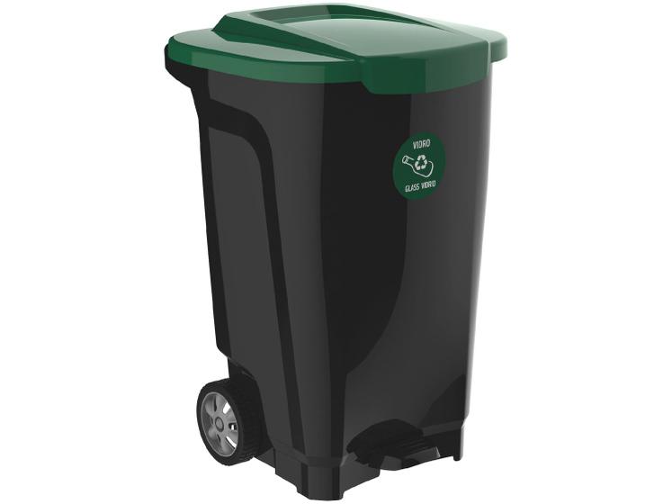 Lixeira de Reciclagem para Vidro com Pedal - com Rodas 100L Tramontina ...