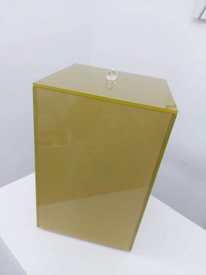 Lixeira de Vidro Dourada Banheiro ou Lavabo 30 x 20 cm - Vettro ...