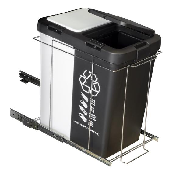 Lixeira Dupla Corrediça Embutir Movel Planejado Armário 20L - B2U ...