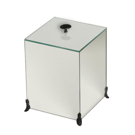 Lixeira espelhada banheiro vidro 9l - CR Vidros - Lixeira e Cesto de ...