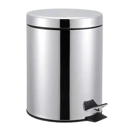 Lixeira Inox 5 Litros Cesto de Lixo para Banheiro Cozinha Yab - Lixeira ...