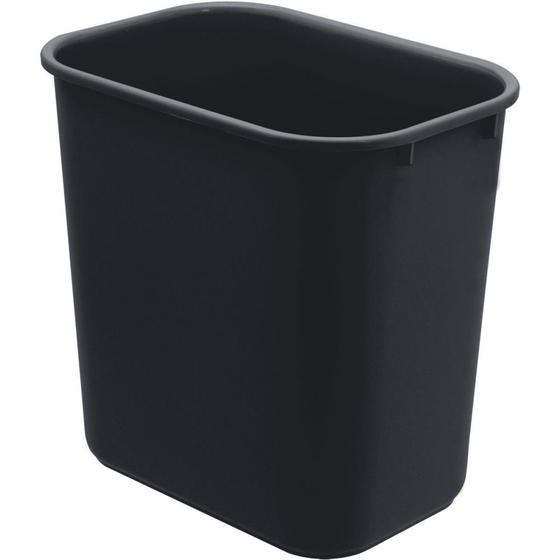 Lixeira para Escritorio Plastico Preto 24 Litros - Acrimet - Lixeira e ...