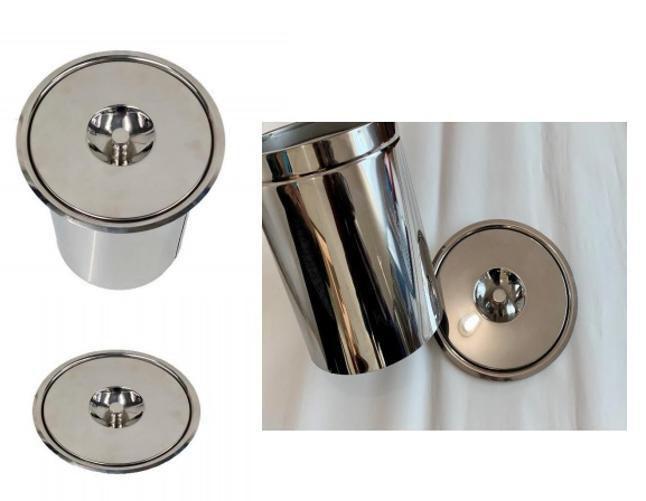 Lixeira Redonda De Embutir Cozinha 5 Litros Inox 304 Polido - Formi ...