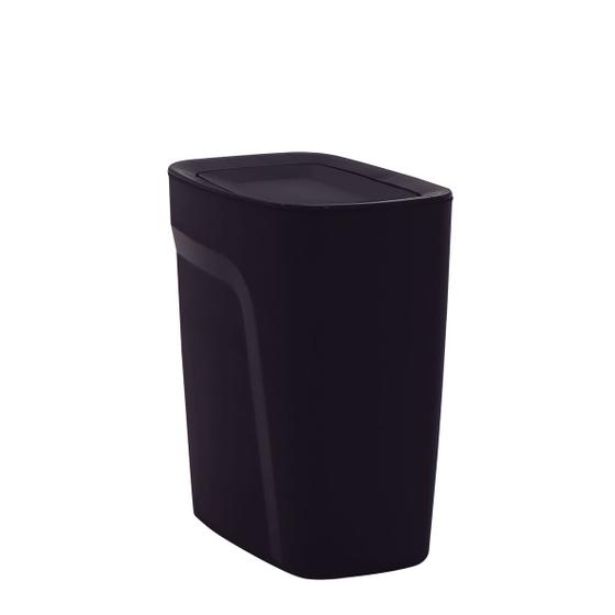 Lixeira Tramontina Compact Em Plástico Preto com Tampa Basculante 8,5 L ...