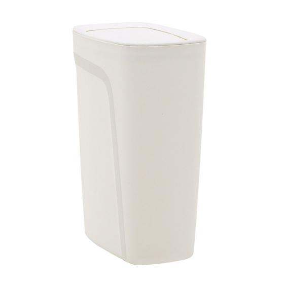 Lixeira Tramontina Compact em Polipropileno Branco com Tampa Basculante ...