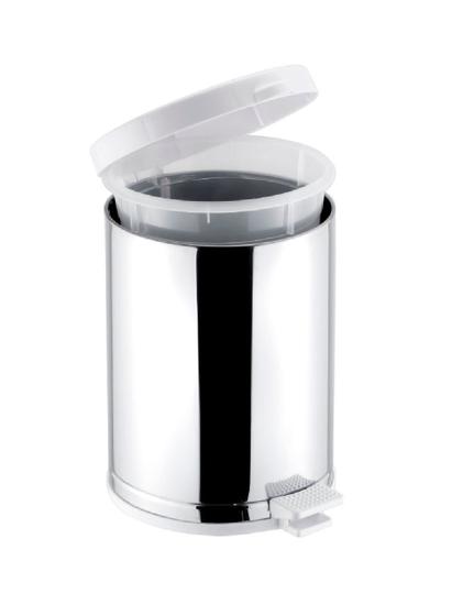 Lixo Inox Branco Lavabo Quarto Comercio 15L Cesto Removível - VIEL ...