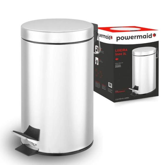 Lixo Lixeira para Banheiro 5 Litros Aço Inox Balde Cesto Removível Alça ...