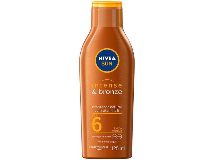 Loção Bronzeadora Nivea Sun Intense & Bronze - FPS 6 125ml - Bronzeador ...