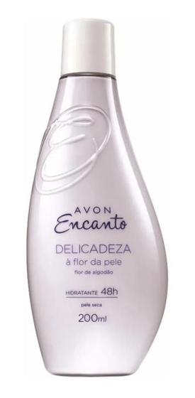 Loção Hidratante Encanto Delicadeza Flor De Algodão Avon 200ml ...