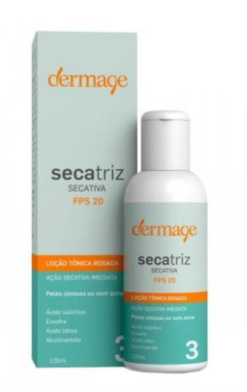 Loção Secatriz Rosada Anti-Acne Para Pele Oleosa Dermage 120Ml ...