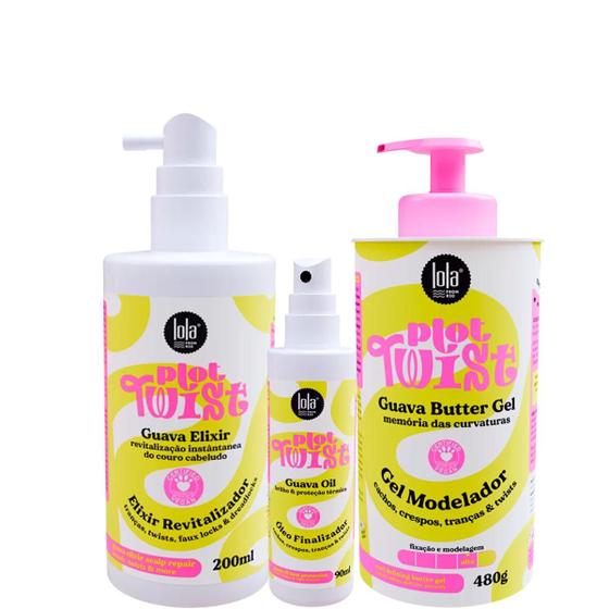 Lola Plot Twist Guava Elixir 280ml + Oil 90ml + Butter Gel 480ml - Lola Cosméticos - Cuidados ...