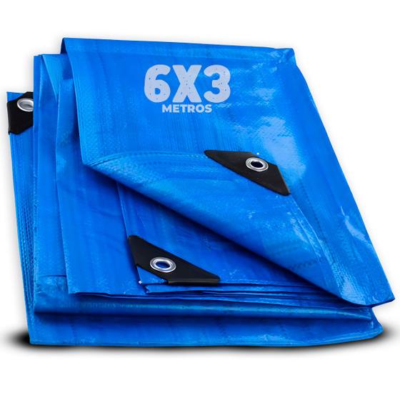 Lona Caminhão Grossa Resistente 6x3 Metros 105g Cobertura Piscina Toldo ...