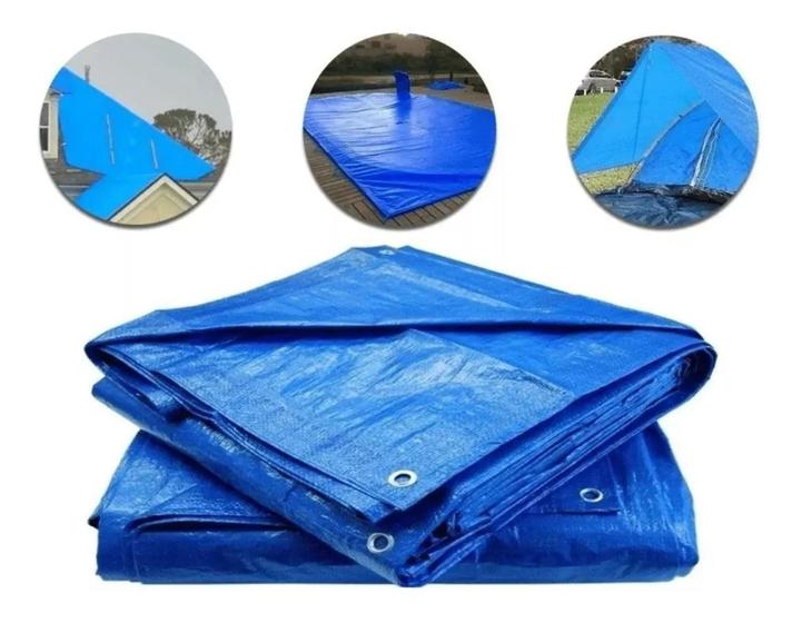 Lona Impermeável Azul Multiuso 8 X 4 Mts - 75g/m2 - Starfer - Lona para ...