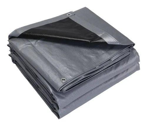 Lona Plástica Blackout Preta Cinza/Prata Impermeável 300 Micras ...