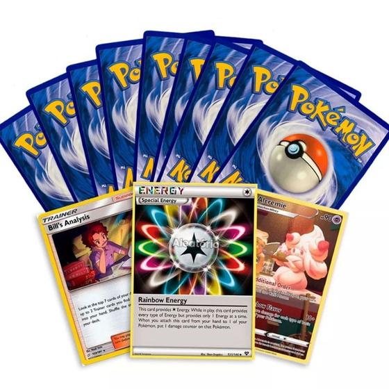 Lote 100 Cartas Pokémon com 5 Cartas Reverse Foil - COPAG - Deck de ...