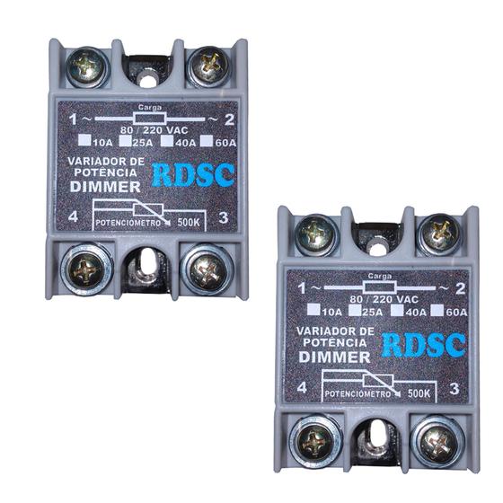 Lote 2 peças Dimer regulador 4000w 25a variador controlador RDSC ...