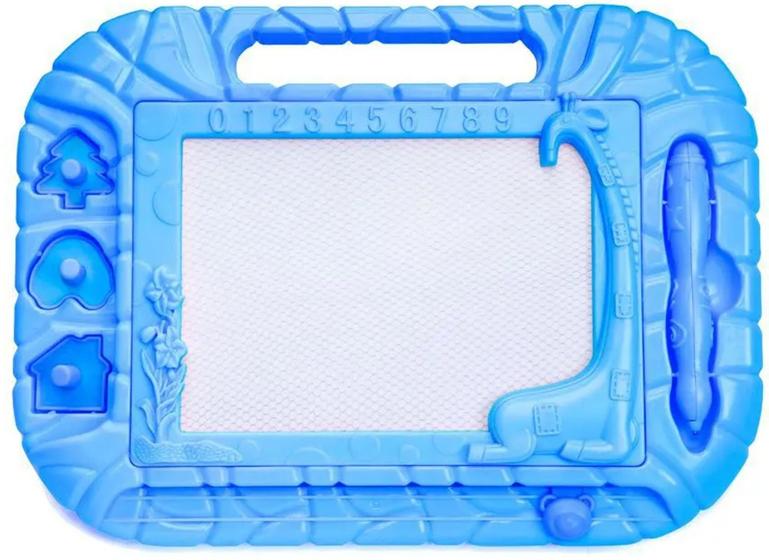 Lousa magica retangular com caneta + 3 carimbos colors 31,5x23cm na ...