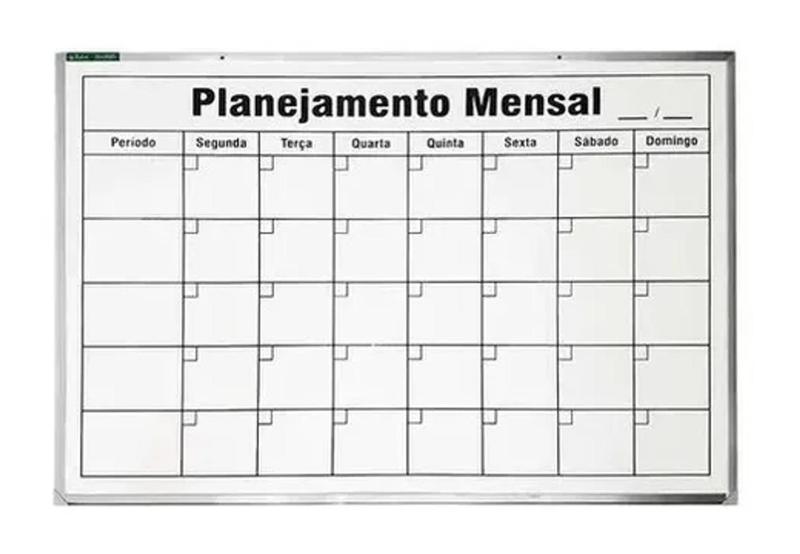 Lousa Quadro De Aviso Planejamento Mensal 90x60cm + Caneta e Apagador ...