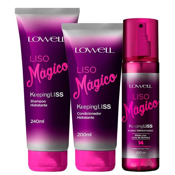 Lowel Liso mágico kit shampoo condicionador spray - brae - Kit Shampoo ...
