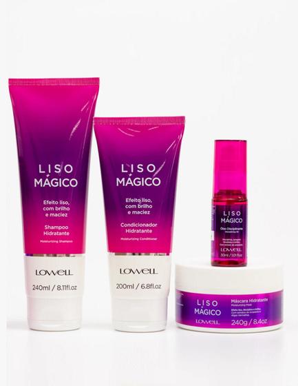 Lowell Liso Mágico Shampoo Condicionador Óleo Mascara Hidratante ...