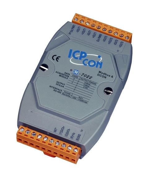 LRM-7022-G - Módulo DAQ RS-485, Modbus RTU e DCON, 2 Saídas Analógicas ...