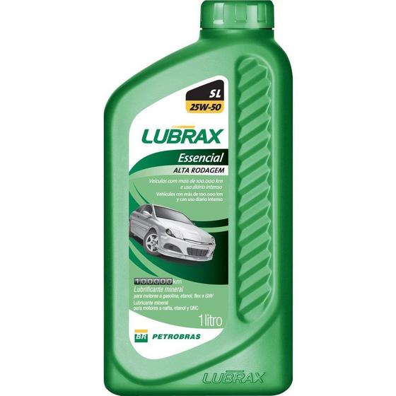 Lubrax Essencial Alta Rodagem Sae 25w50 1 Litro - Embalagem c/ 24 ...