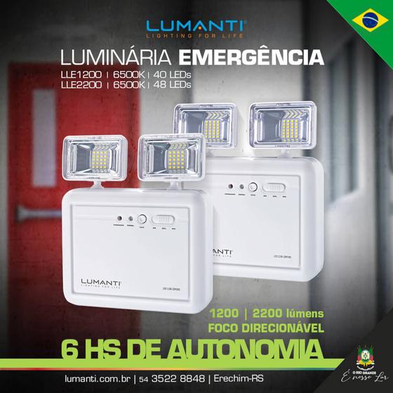 lumanti luminaria de emergencia led 1200 lumens - Iluminação de ...