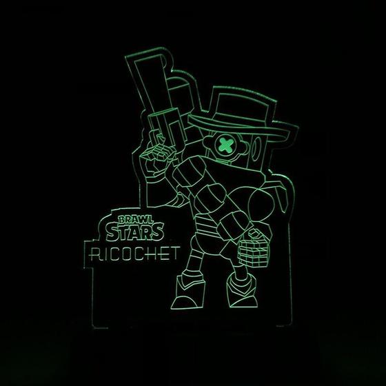 Luminaria Abajur Led Brawl Stars Brawler Ricochet - Tecnotronics ...