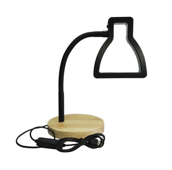 Luminária Abajur Mesa Desk Orion Madeira Articulável 3D - GMH ...