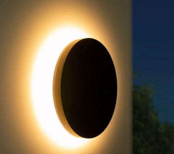 Luminária Arandela Eclipse 3000k Luz Indireta 12w Ip65 Led Integrado - CTB - Luminária de Parede ...