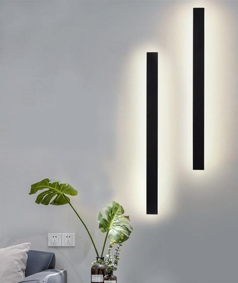 Luminária Arandela Slim Led Moderna Para Parede Interna 80cm - TEEM ...