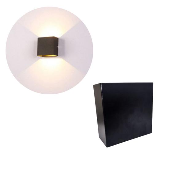 Luminária Balizador Arandela Sobrepor Quadrada Com Facho De Luz ...