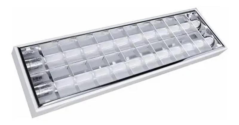 Luminária Calha ECP De Embutir Alumínio com 2 Lâmpadas de Led 9W 6500K ...