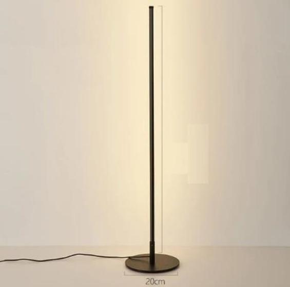 Luminária Chão Slim Linear Perfil Alumínio e Acrílico para Fita LED ...