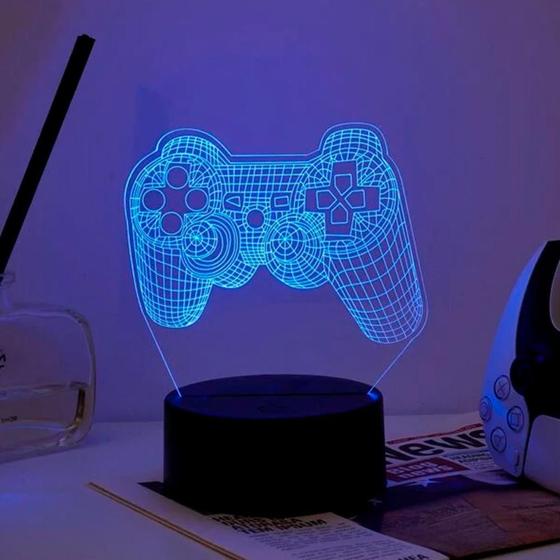 Luminária De Decoração Led Colorido Controle De Vídeo Game - Pro Setup ...