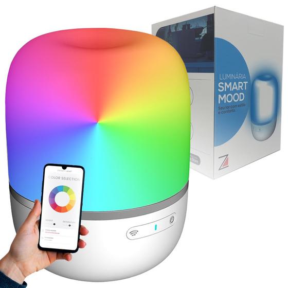 Luminária de Led Smart Abajur Controlada Por Celular Aplicativo IOS e Android Compatível ...
