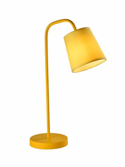 Luminaria de Mesa Abajur Light D15x48cm Amarelo para Sala Quarto ...