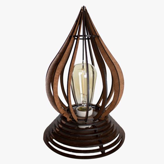 Luminária de Mesa Abajur Noturno Decoração Rústico India Escritório ...