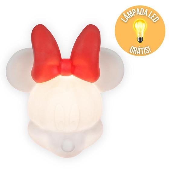 Luminária De Mesa Disney Minnie Mouse Com Lâmpada De Led - Usare ...