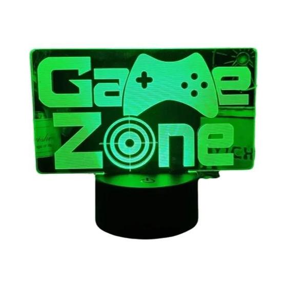 Luminária de Mesa Gamer RGB 3D LED - Iluminação para Quarto Infantil ...