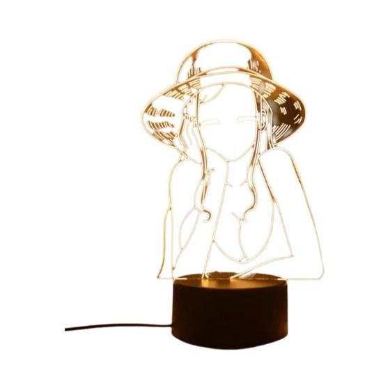 Luminária De Mesa Infantil Anime 3D Acrílico D Luffy Nami Sanji Zoro ...