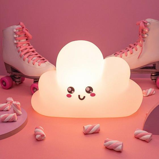 Luminária De Mesa Nuvem Kawaii + Lâmpada De Led - Usare - Luminária de ...