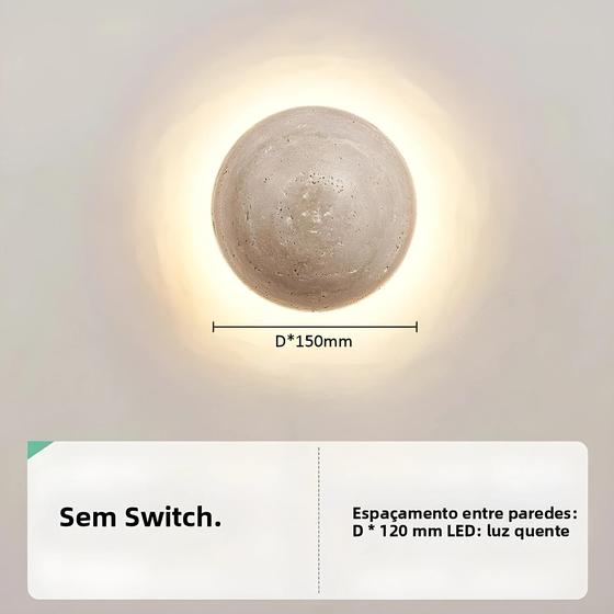 Luminária De Parede Para Quarto Nórdico Estilo Creme 10W LED ...