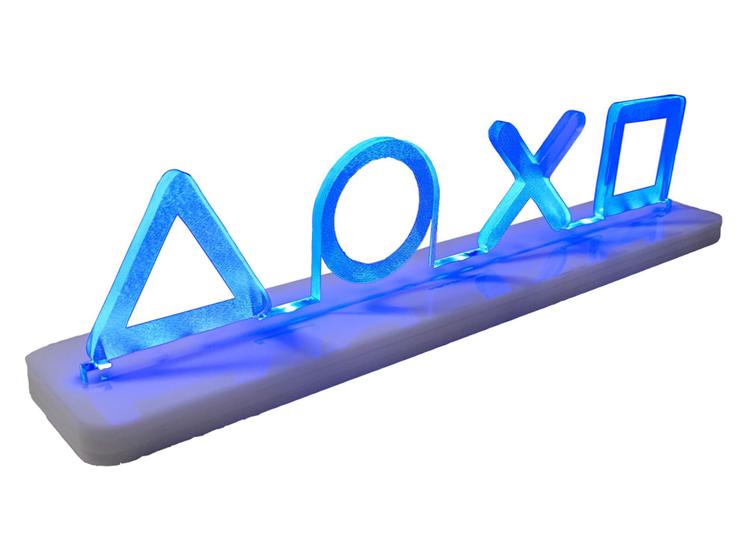 Luminária Gamer Geek PS4 Icon Boy & Girl - Acrílico - LED - MK Displays ...