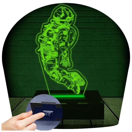 Luminária Led 3D Astronauta Abajur - RB Criações - Luminária - Magazine ...