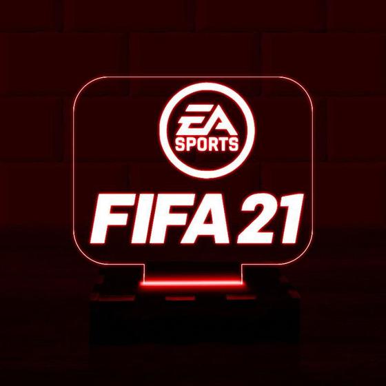 Luminária Led 3D Fifa 2021 Game EA Sports - 3D Fantasy - Luminária ...